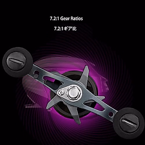 Baitcaster Reels, Fishing Reels with 7.2:1 Gear Ratio, Baitcasting Reel with Magnet Braking System, Bait Casters Reel with Fishing Alarm System, 17.6 LB Max Drag(Left Hand)