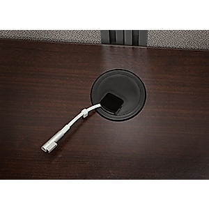 Bush Business Furniture Easy Office 60W 4 Person Straight Desk Open Office in Mocha Cherry