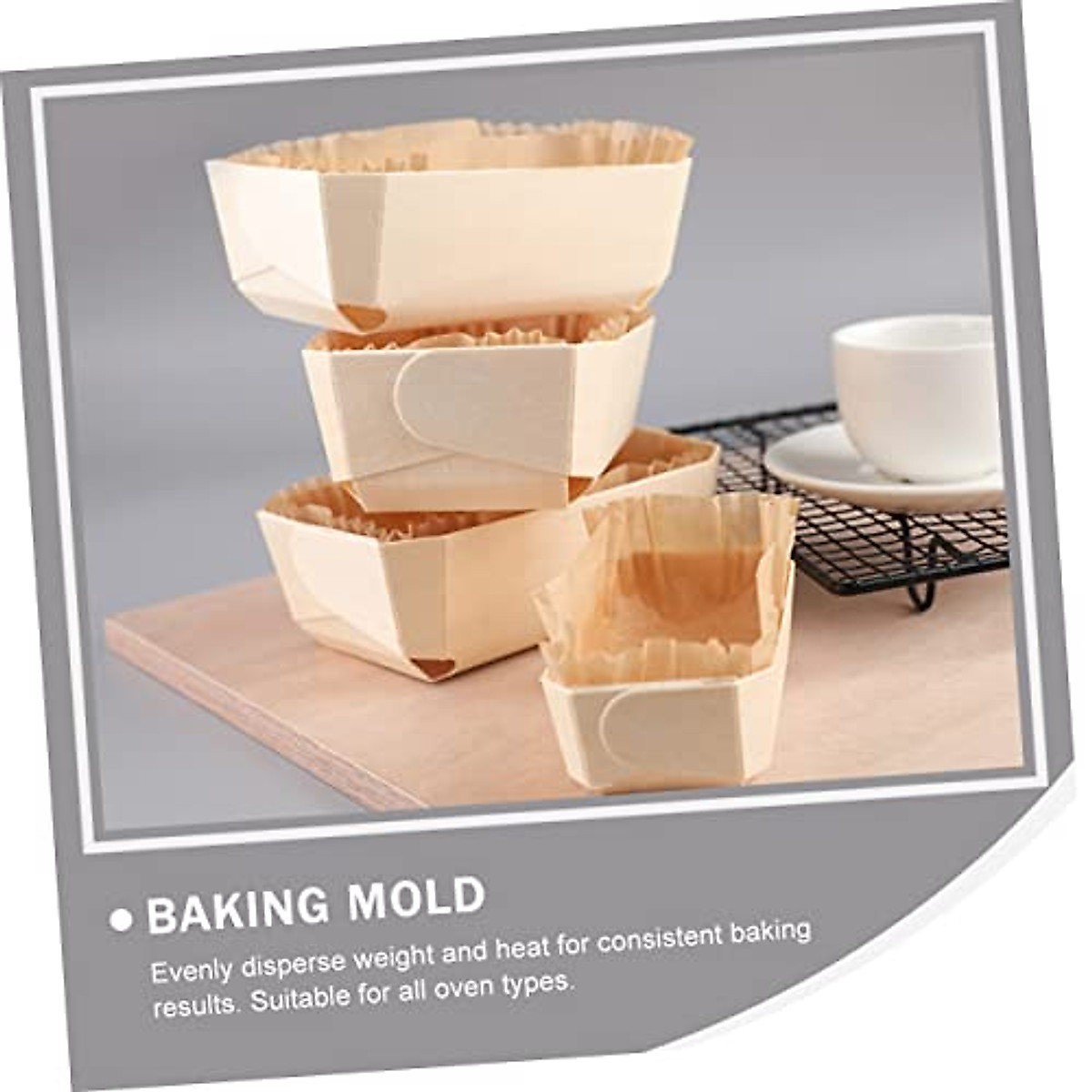 Cabilock 10pcs Wooden Toast Box Cake Mold Toaster Oven Pan Disposable Baking Pan Rectangular Bread Pan Food Storage Box Loaf Tin Cake Baking Pan Non-stick Toast Plates Cake Baking Tray Tray