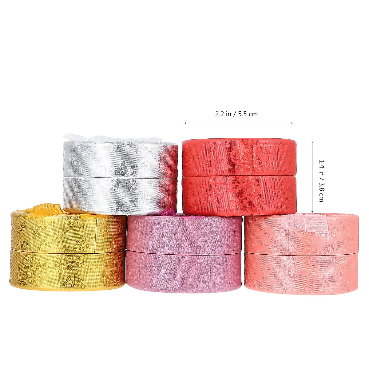 Cabilock 20pcs Box Round Jewelry Box Finger Ring Gift Case Earring Case Organizer Locket Ring Jewellery Gift Boxes Ring Boxes for Jewellery Decor Mesh Lovers Earrings Storage Tray