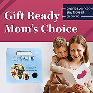 Car Cache Purse Holder for Car - Net Pocket Organizer for Handbag Storage Between Seats - Dog Car Barrier - Car Accessories for Women and Men - Black