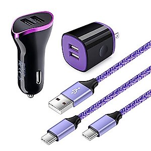 USB C Charger for S22 Ultra S23 Ultra S23 A54 A34 S10 A13 A14 A53 Z Fold4 Z Flip4 A23 S21FE A73, Android Charger Car Fast Type C Charging Block Dual USB C Wall Charger, 2Pack 6FT A to C Charger Cable
