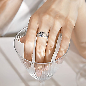 AOVEAO Celtic Knot Ring for Women S925 Sterling Silver Trinity Nature Abalone Promise Irish Knot Viking Lucky Rings Jewelry Gift for Girl