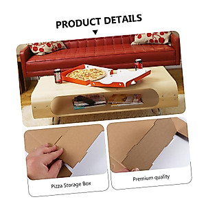 ULTECHNOVO 25pcs Boxes Mini Pizza Box Mini Pizza Storage Case Take Sandwich Container 6 Inch Pizza Boxes Pizza Slice Boxes Mini Pizza Case Pizza Baking Corrugated Cardboard Paper Miniature