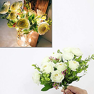 AerWo 2Pcs Mason Jar Sconces Wall Decor, Handmade Rustic Wall Sconces with LED Fairy Lights and Flowers, Hanging Mason Jar for Farmhouse Kitchen Decorations Wall Decor Living Room Lights