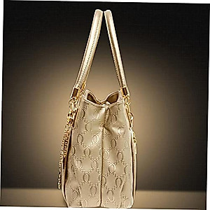 TENDYCOCO 3pcs set Tote Ladies Shoulder Supplies Purse Handle Satchel for Leather Women Pu Messenger Female Bag Gold Top Outdoor Handbag Travel