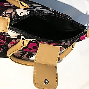 TempaMate Women's Insulated Lunch Tote, Flowers On Pink, One Size