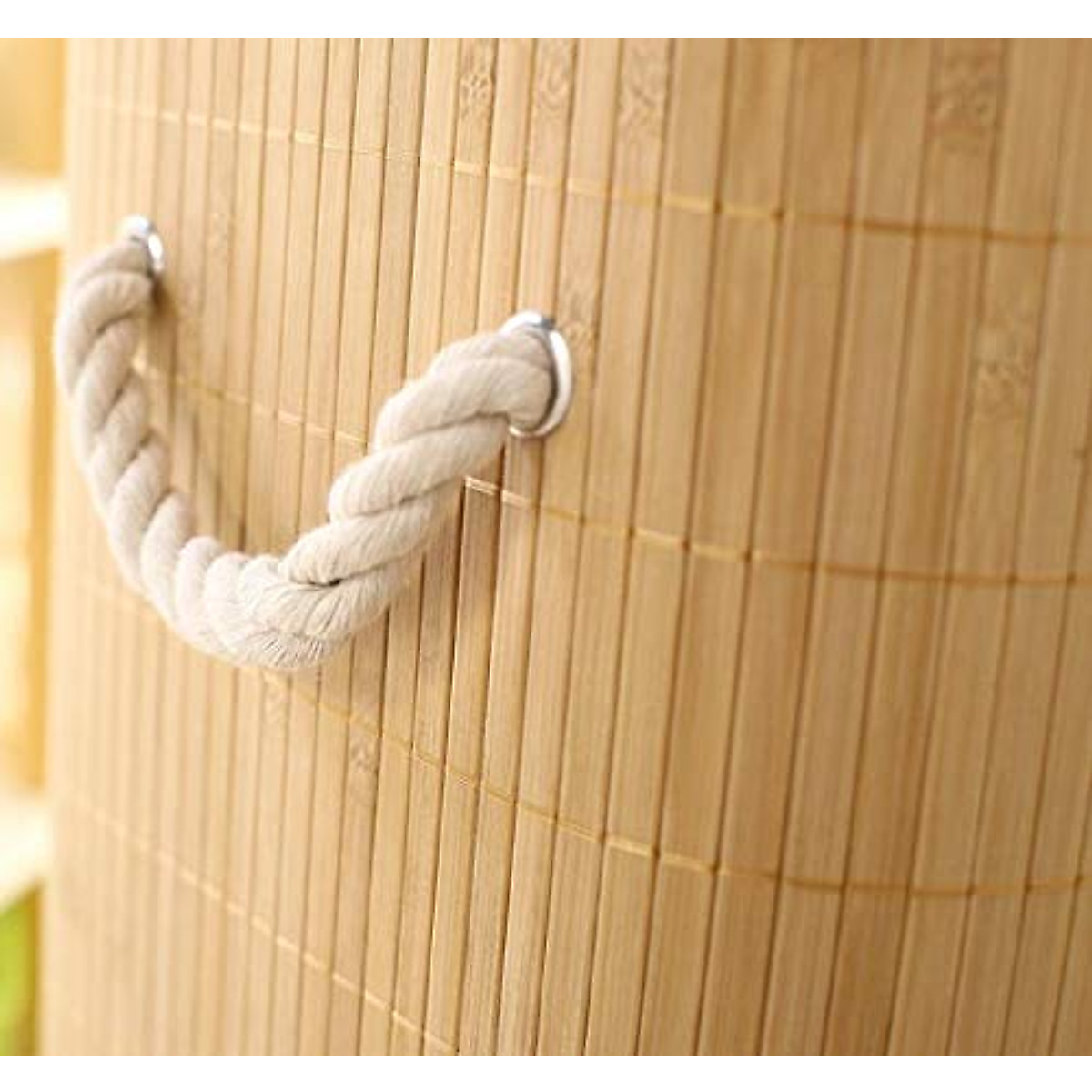 Leiio [Handmade]: This Hand-Woven Laundry Basket is Made of Natural Renewable Bamboo and is an Essential Item in Your Home. You Need a Laundry Basket to Organize Dirty Clothes and Keep Your Home Tidy