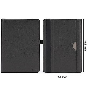 Tzyyy Universal Keyboard Case for 9-11 inch Tablet, Durable PU Leather Cover with Detachable Magnetic Keyboard and Adjustable Silica-Gel Fixing Band