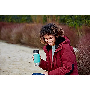 EMSA N2012900 Travel Mug Stainless Steel Thermal Insulated Cup 0.36 litres 4h Hot 8h Cold BPA Free 100% Leak-Proof Dishwasher Safe 360° Drinking Opening Mint Green 1 Piece (Pack of 1)