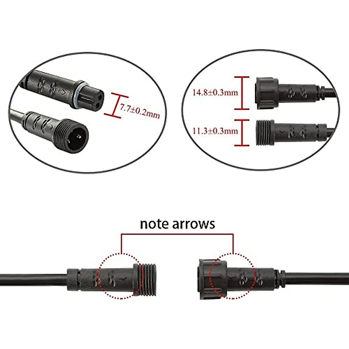 LED Photocell DC 12V PC Waterproof IP68 Max.Load Power 60W Only for Outdoor Low Voltage Deck Lighting
