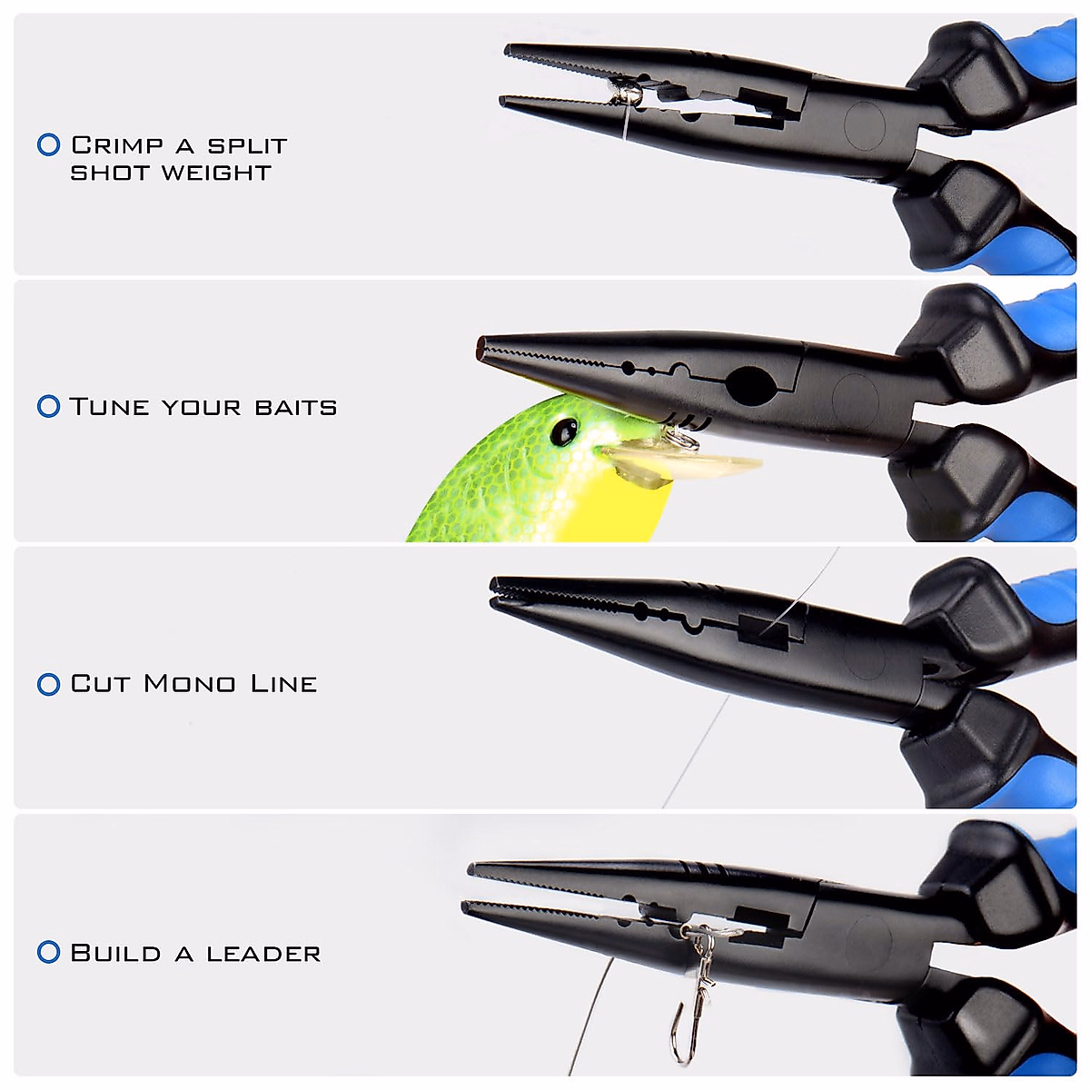 KastKing Intimidator Fishing Pliers, 7 inch Straight Nose