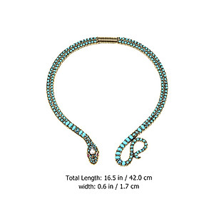 Vintage Snake Necklace Single Layered Turquoise Choker Necklaces Pendant Chain Necklace Summer Beach Accessories Party Favor Gifts 42x1.7cm