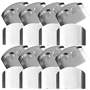 8 Pcs Finger Protector for Cutting Food,Stainless Steel Finetaur Finger Guard for Cutting Vegetables,Finger Shield for Dicing Slicing Chopping Thumb Finger Guard(Double)