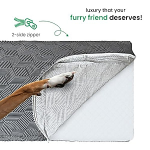 Molly Mutt Large Crib Mattress Cover - Rough Gem Print - Measures 27”x52”x5”- 100% Cotton - Durable - Breathable - Sustainable - Machine Washable Dog Bed Cover
