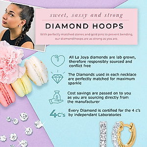 Lab Grown Diamond Huggie Hoop Earrings for Women | 1/2-1 CT TW Real 14K Gold Huggie Earrings | Certified GH VS SI Diamonds | Stunning Diamond Jewelry for Women (0.5 Carat, Yellow Gold)