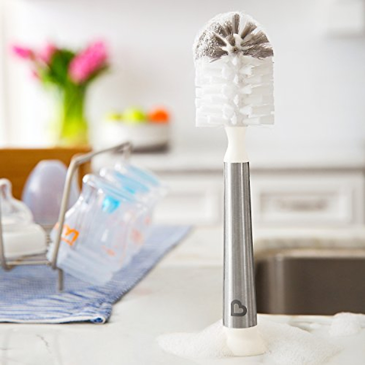 Munchkin® Shine™ Stainless Steel Bottle Brush and Refill Brush Head