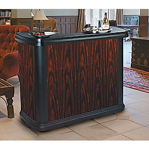 Carlisle FoodService Products Maximizer Portable Travel Bar Table with Locking Casters for Catering, Buffets, Restaurants, Ldpe, 56 X 26.5 X 48.5 Inches, Black