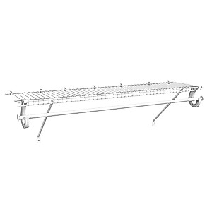 ClosetMaid 5631 SuperSlide Ventilated Shelf Kit with Closet Rod, 4-Foot x 12-Inch, White