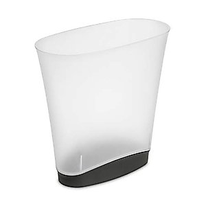 Sterilite 10303V06 2.4GAL Slim Wastebasket, Clear