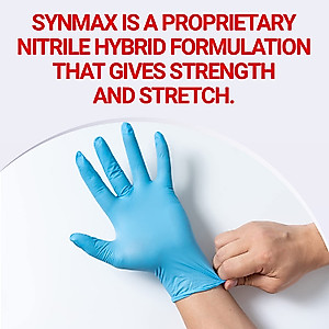 Disposable 100% Nitrile Exam Gloves - 5.5 Mil-Thick -Latex Free Powder Free, Food Safe, Medical grade Gloves - Provides Allergy Protection and Keeps Hands Clean -Blue (Medium)