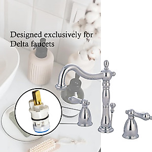 ALITZ Faucet Ceramic Cartridge Replacement for Delta RP47422, Compatible with 2 Handle Victorian Faucets Only,
