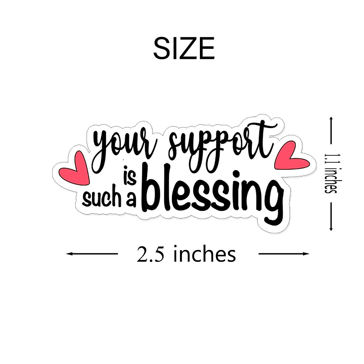 1.5'' Your Support is Such a Blessing Stickers,Thank You Stickers,Handmade Stickers,Business Stickers,Envelopes Stickers for Online Retailers,Handmade Goods,Small Business,500 Labels Per Roll