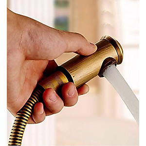 SJQKA-Antique basin faucet, bathroom all copper pull faucet, hot and cold retro faucet, telescopic table, basin faucet