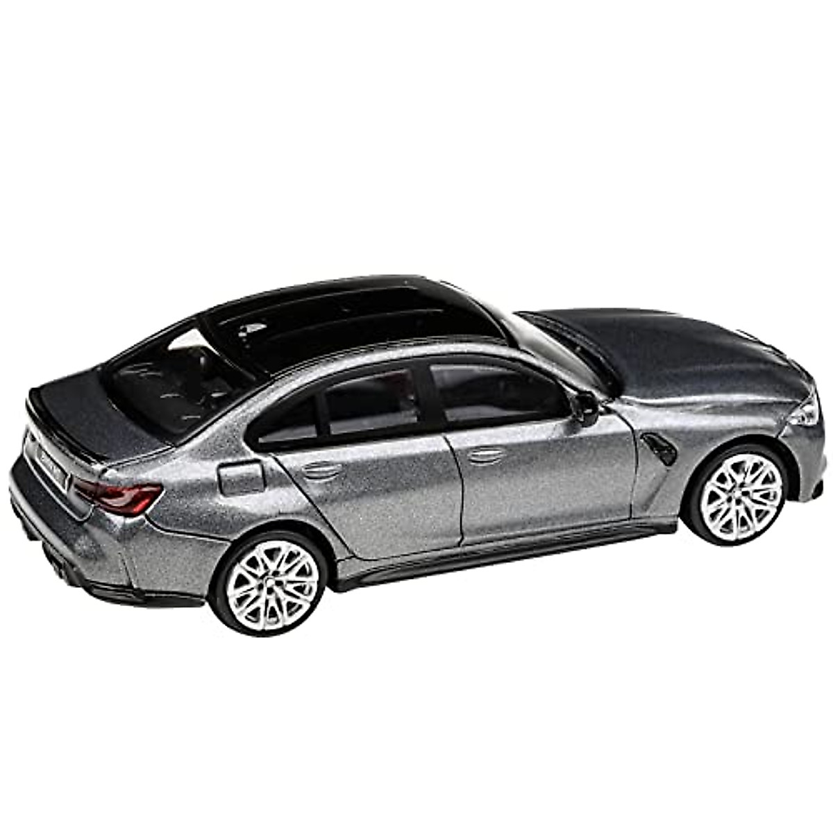 2020 M3 G80 Skyscraper Gray Metallic with Black Top 1/64 Diecast Model Car by Paragon Models PA-55206