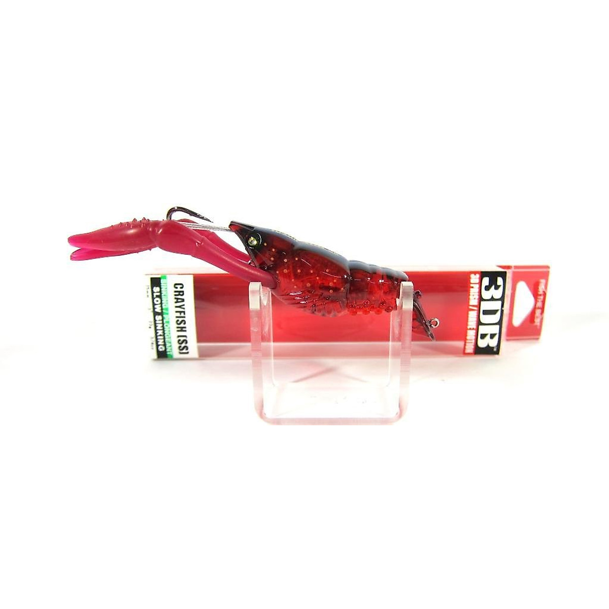 Yo-Zuri 3DB Crayfish Slow Sinking Lure, Prism Red, 3-Inch