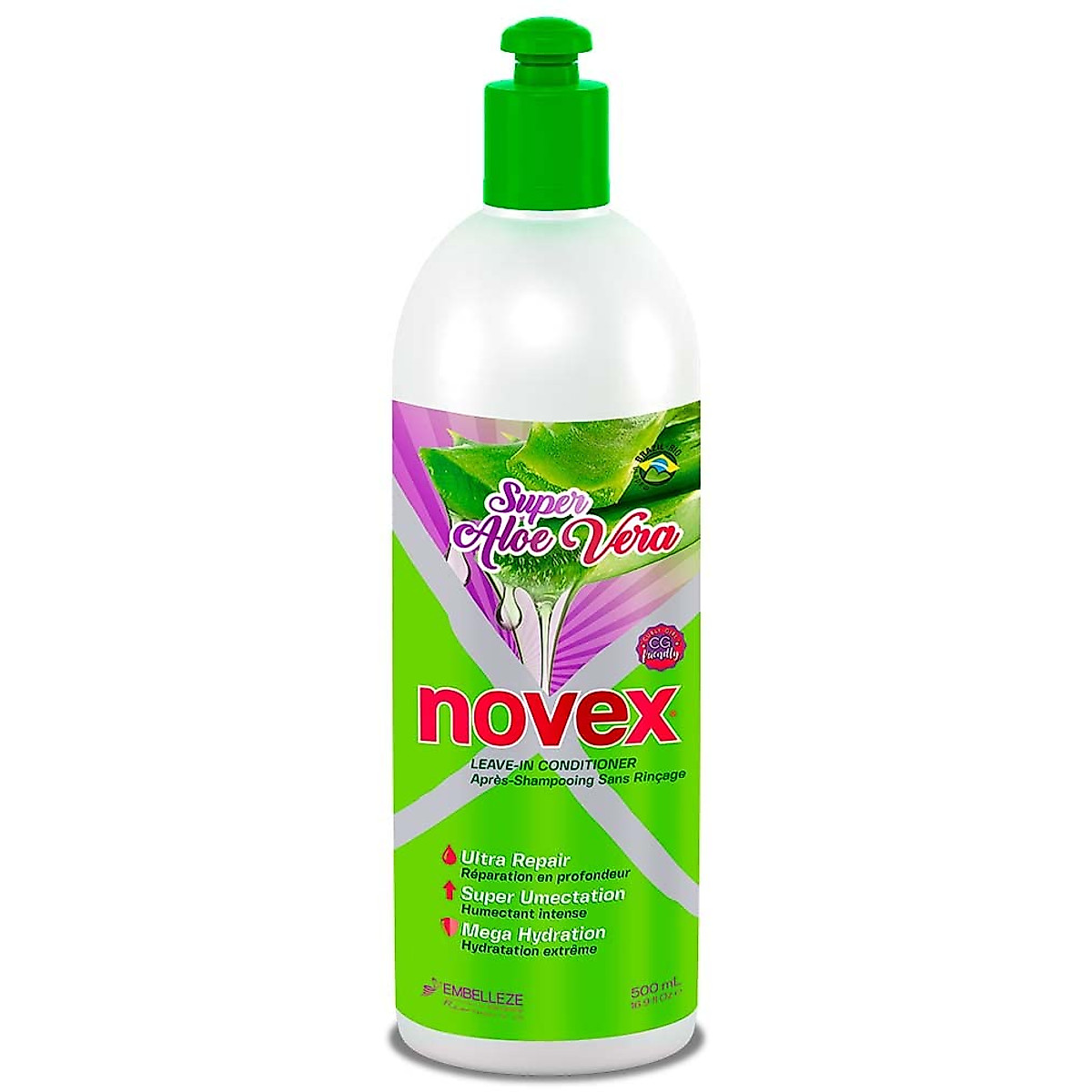 Novex Super Aloe Vera Leave In Conditioner, 17.6 Oz Bottle