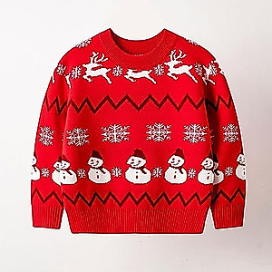 Unisex Baby Sweatshirt Waffle Knit Baby Clothes Cotton Xmas Reindeer Sweaters Sweatshirts Tops Christmas Jumper