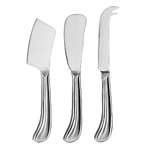 Oggi 7543 Stainless Steel 3-Piece Cheese Knife Set