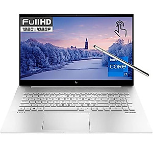 HP 2023 Newest Envy 17.3" FHD Touchscreen Display Laptop, Intel Core i7-1255U, Backlit Keyboard, Finger Reader, W/ Stylus Pen -16GB DDR4 RAM, 1024GB PCIE SSD, - Windows 11 Home - Silver