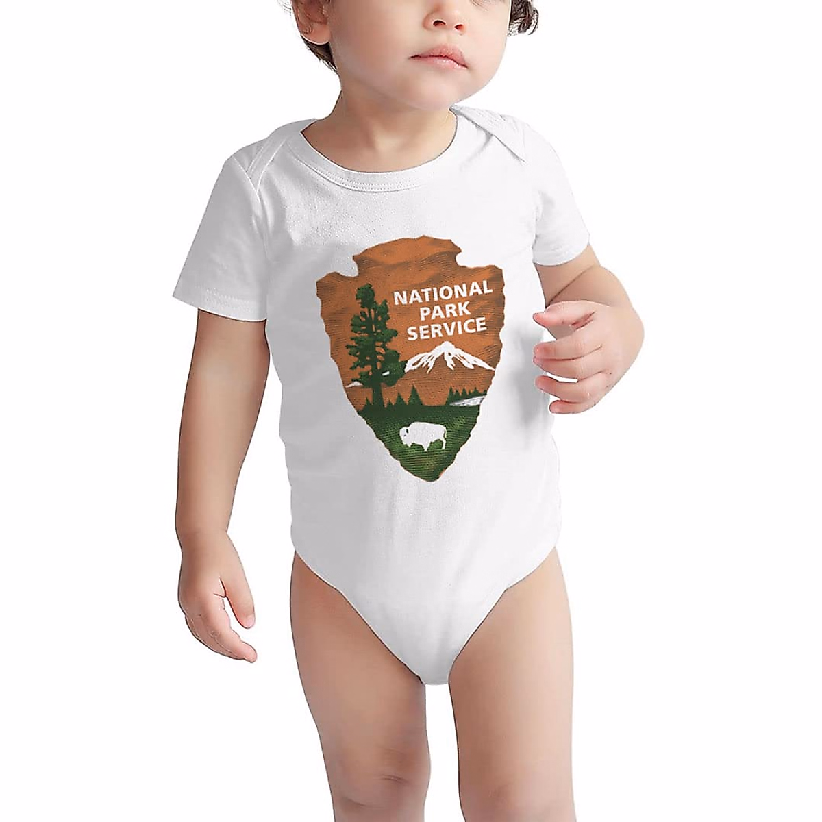 National Park Service Short Sleeve Baby Bodysuit Toddler Rompers Bodysuit Unisex White