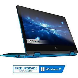 Gateway Newest Touchscreen 11.6 HD 2-in-1 Convertible Laptop in Blue Intel N4020 4GB RAM 64GB SSD Mini-HDMI Webcam Hugo Tech Mart Windows 11 S (Renewed)