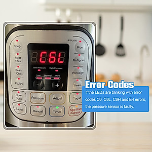 Dreyoo 2 Pcs Pressure Sensor Replacement Compatible with Instant Pot/Power Cooker/Cuisinart/Power Quick Pot/Farberware/Gourmia Power Cooker, General Pressure Sensor or Switch