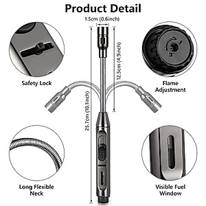 Butane Torch Lighter, 10.1 Inches Long Neck Cooking Torches and 16.5 Inches Long Neck Cooking Torches