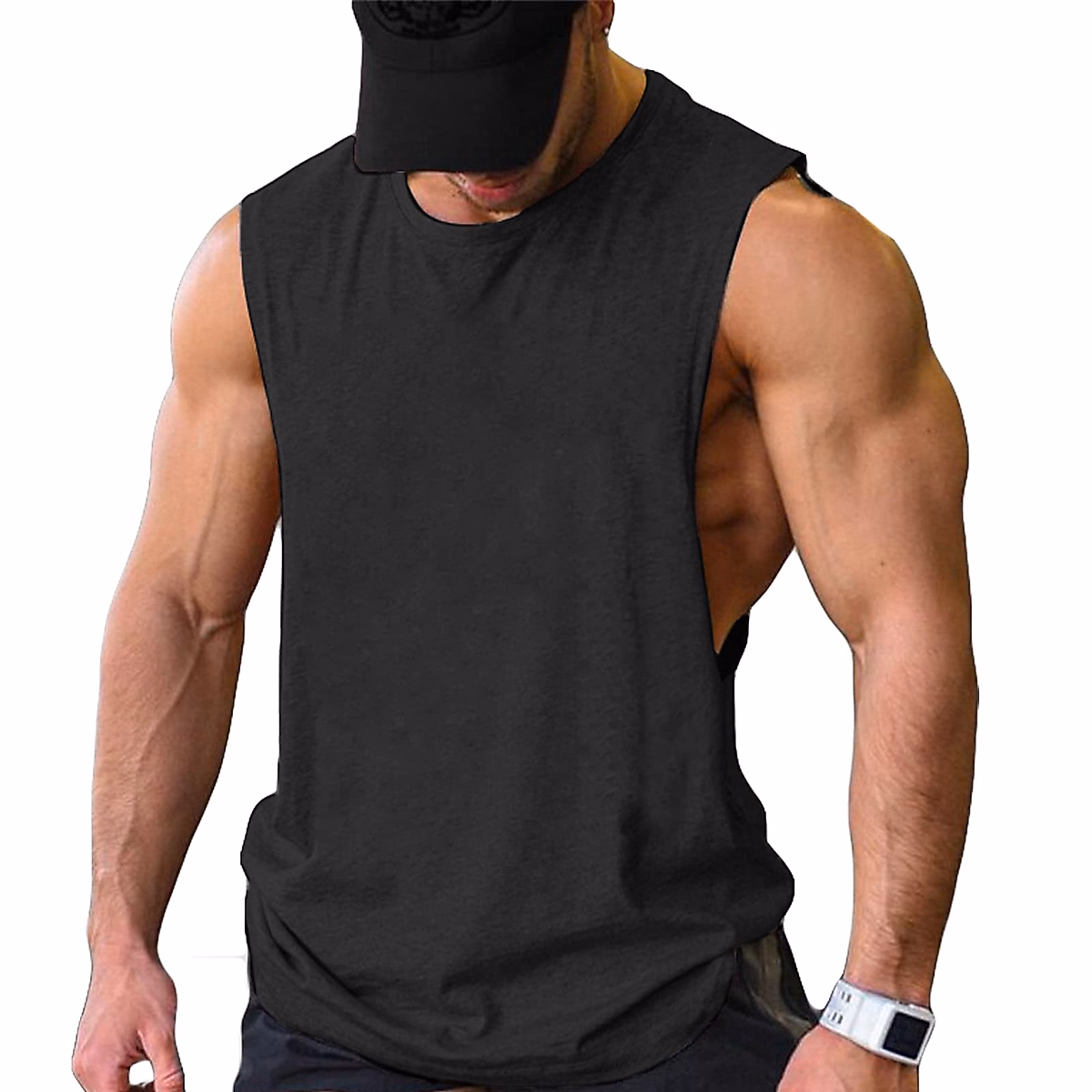 COOFANDY Mens Gym Workout Tank Tops Cut Off Muscle T Fitness Sleeveless Shirt