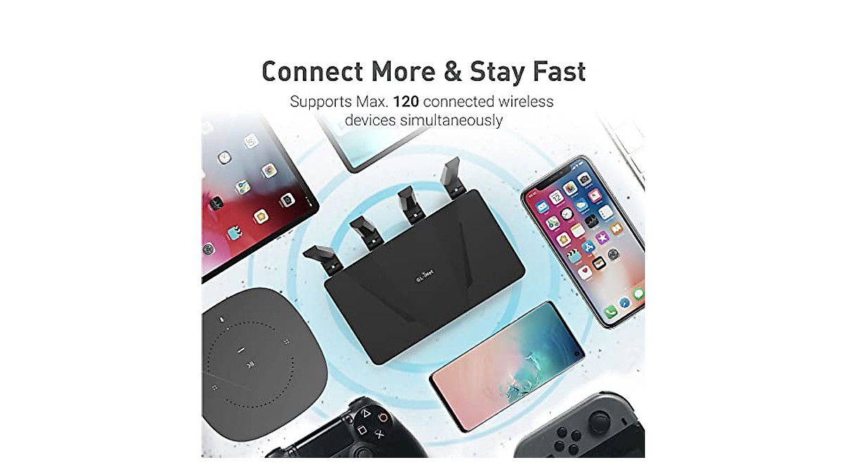 GL.iNet GL-AX1800(Flint) WiFi 6 Router -Dual Band Gigabit Wireless ...