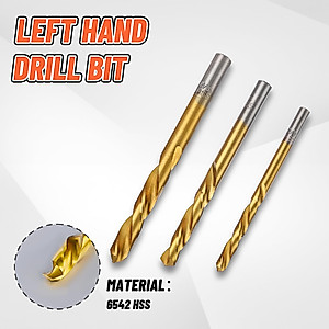 UYECOVE 14PCS Stripped Screw Extractor Set, 35# Cr-Mo & 6542 HSS Steel Cobalt Left Handed Drill Bit | Broken Screw Extractor Kit | Easy Out Screw Extractor Set Removing Stripped Screws Broken Bolts