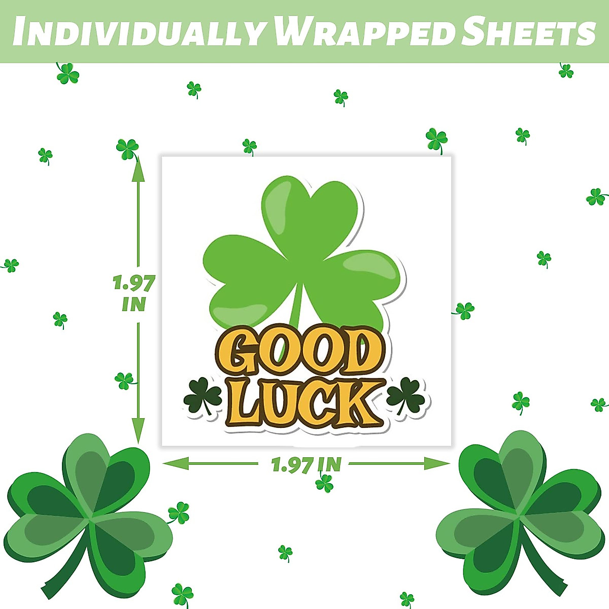 240 Pcs Shamrock Temporary Tattoos for kids, Safety Waterproof Bulk Tattoos Stickers, Children's Temporary Tattoo Toys, Best Choice for St. Patrick's Day Parade and Irish Party , 60 Different