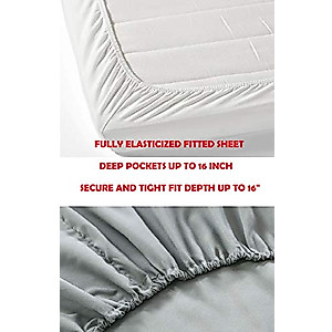 Elegant Comfort Luxurious Bed Sheets Set on Amazon 1500 Thread Count Wrinkle,Fade and Stain Resistant 4-Piece Bed Sheet Set, Deep Pocket, Queen Hot Pink