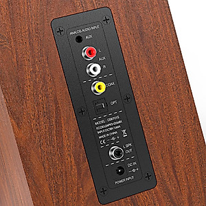 Saiyin Bluetooth Bookshelf Speakers, 30W X 2 Powered TV Speakers with 3.5 Inch Woofer, Turntable Speakers with Optical/AUX/RCA Input for PC and TV