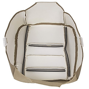 ECOTRIC Driver Bottom Seat Cover Tan Color Vinyl Compatible with 2002-2007 Ford F250 F350 TAN