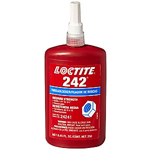 Loctite 24241 Blue 242 Medium Strength Threadlocker, 250 mL Bottle