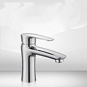 Faucet Hot and Cold Washbasin Pure Copper Net Lead Basin Mixer Washbasin Washbasin Single Hole Single Handle Net Lead Basin Faucet to Send Hose,Kitchen Sink Taps