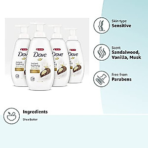 Dove Purely Pampering Body Wash with NutriumMoisture Technology Shea Butter and Vanilla Paraben Free Bodywash 13.5 fl oz 4 Count