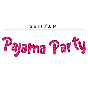 Pajama Party Pink Glitter Banner – Slumber Party – Pajama Party – Girls Night In Decorations, Supplies, Favors and Gifts
