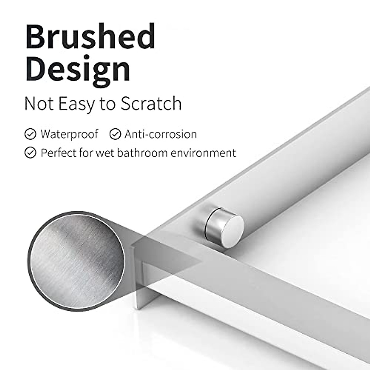 Towel Racks for Bathroom, Towel Holder for Bathroom Wall, 304 Stainless Steel Towel Rack Wall Mounted for Storing Towels, Robes, Bathroom Towel Rack with Hooks, Pro